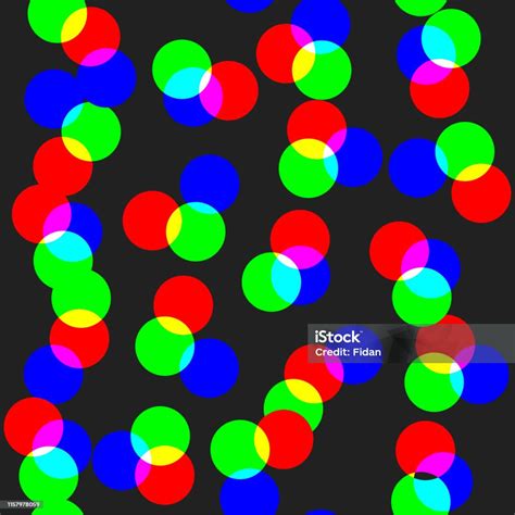 벡터 디지털 멀티 컬러 도트 컬러 패턴 투명 기하학적 라운드 요소 디자인 직물 섬유 광고 배너 웹에 대한 원활한 인쇄 배경 0명에 대한 스톡 벡터 아트 및 기타 이미지