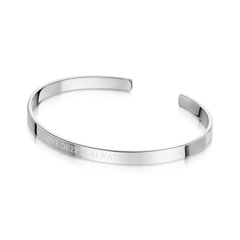Personalised Cuff Bangle 925 Sterling Silver Engravers Guild