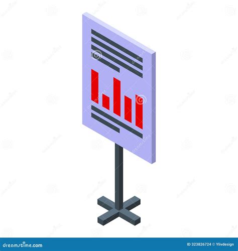 Flipchart Showing Growing Bar Chart And Pencil Icon Stock Image