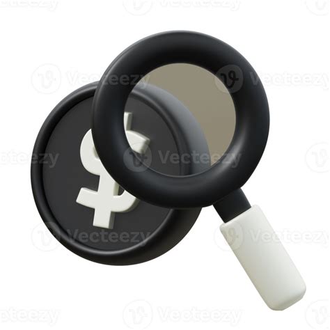 3d Icon Of A Money Analysis Finance Illustration 26419547 Png