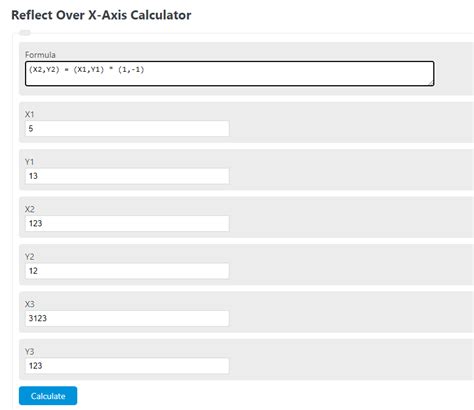 Reflect Over X Axis Calculator Calculator Academy