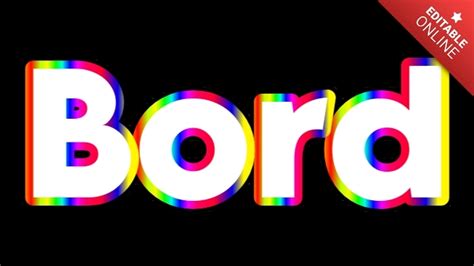 Bord Text Effect Generator