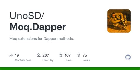 Github Unosdmoqdapper Moq Extensions For Dapper Methods