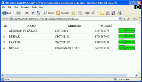 GridView Control In ASP NET Part