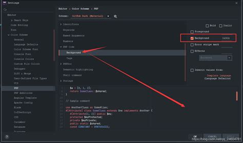 2021 04 19，phpstorm修改php代码区背景颜色phpstorm 代码 色块 Csdn博客