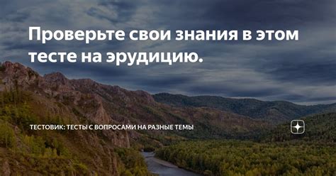 Проверьте свои знания в этом тесте на эрудицию Тестовик тесты с вопросами на разные темы Дзен