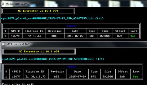 MC Extractor Intel AMD VIA Freescale Microcode Extraction Tool Discussion CPU Microcodes