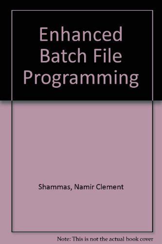 enhanced ms dos batch file programming 9780830676415