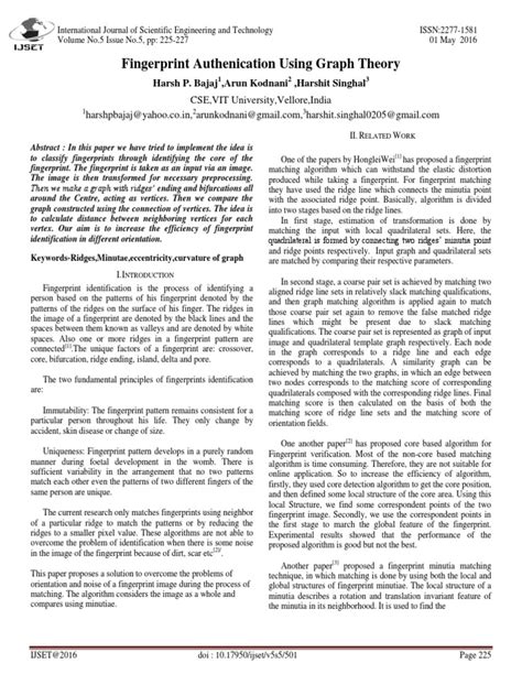 Fingerprint Authenication Using Graph Theory Pdf Vertex Graph Theory Fingerprint