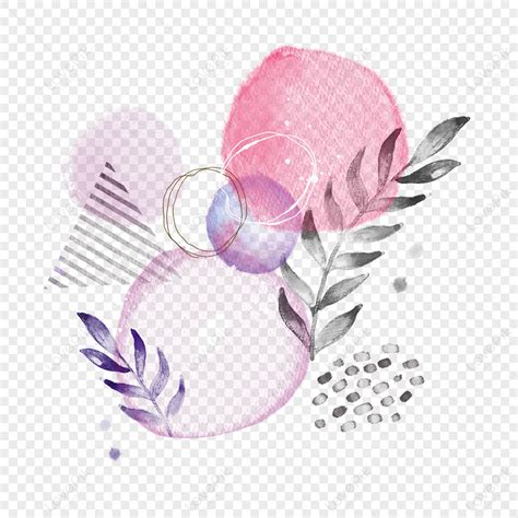 추상 분홍색 수채화 일러스트 식물 꽃여름축하 Png 일러스트 무료 다운로드 Lovepik