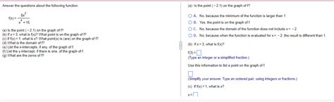 Solved Answer The Questions About The Following Chegg Com