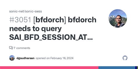 Bfdorch Bfdorch Needs To Query Saibfdsessionattrport Before