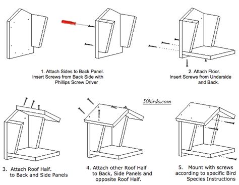 The Instructions For How To Build A Bird House