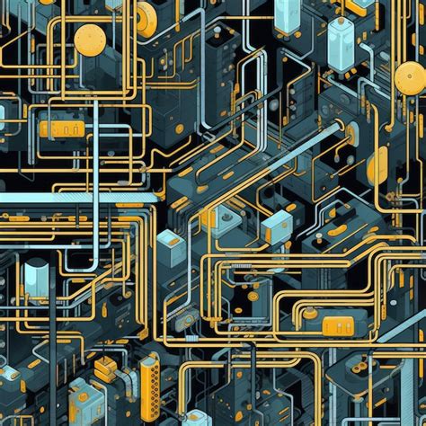 Premium Photo Techno Grid Urban And Seamless Pattern