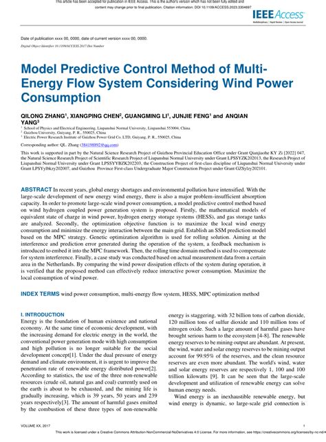 Pdf Model Predictive Control Method Of Multi Energy Flow System Considering Wind Power Consumption