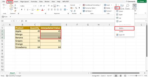 how to interpolate missing values in excel sheetaki