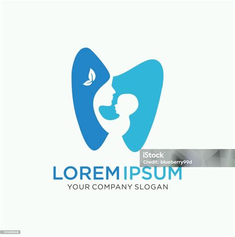 엄마와 아기 치아 치과 치아 치과 의사 아이콘 디자인 벡터 스톡 아기 케어 치과 아이콘 어머니 케어 치과 디자인 일러스트 건강관리와 의술에 대한 스톡 벡터 아트 및 기타