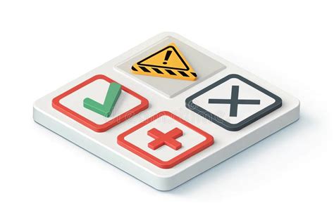 3d Red Cross Wrong Icon On White Background Stock Illustration