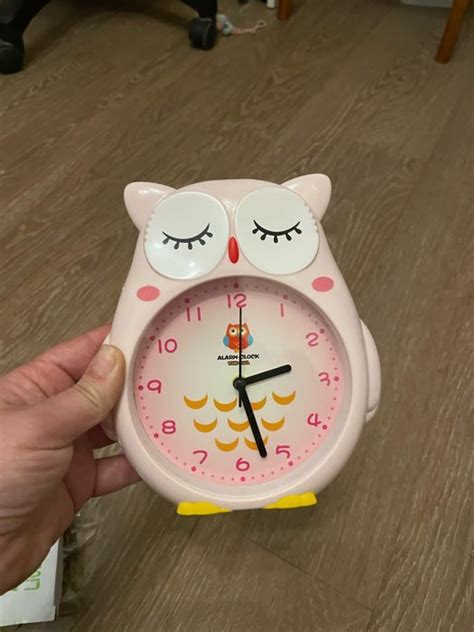 Часы будильник настольные Совушка дискретный ход циферблат D 11 см 14 5 х 16 см АА