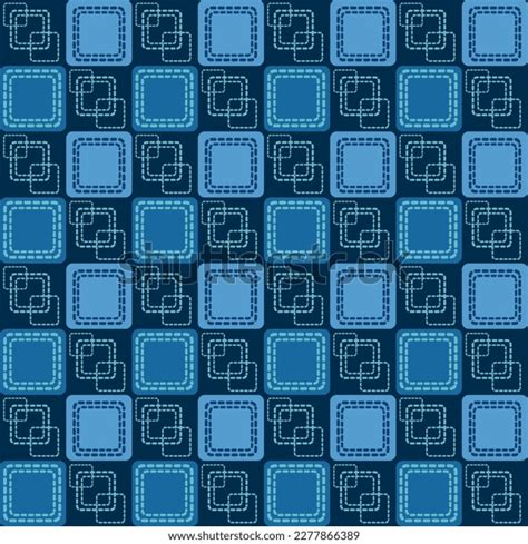 Seamless Pattern Overlapping Geometric Shapes Monochromatic Stock Vector Royalty Free
