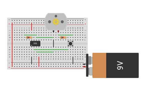 circuit design simple 555 timer circuit with dc motor and push button
