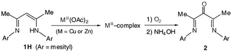 Oxidative Degradation Of β Diketiminate Ligand In Copper Ii And Zinc Ii Complexes Inorganic
