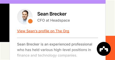Sean Brecker Cfo At Headspace The Org