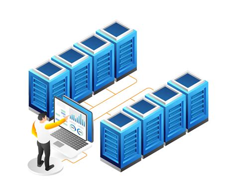 Isometric Datacenter Server Room Concept Server Room Data Center