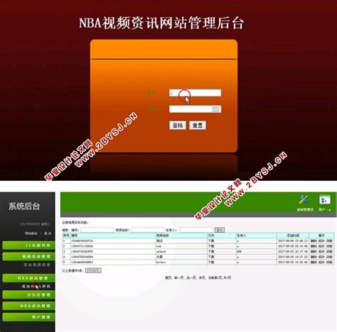 基于PHP的NBA视频资讯网站的设计与实现 MySQL 含录像 PHP 计算机