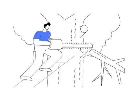 Premium Vector Cutting Trees And Shrubs Abstract Concept Vector