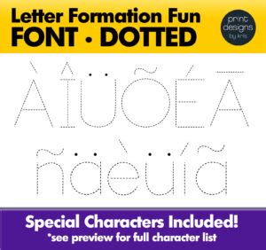 Letter Tracing Font Letter Formation Font DOTTED Made By Teachers