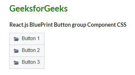 React js 蓝图按钮组 CSS 组件 码农参考