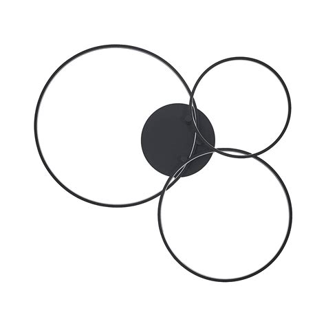 Lindby Rayk Plafonnier Led Noir Mat Eclairage Led Lampe Led