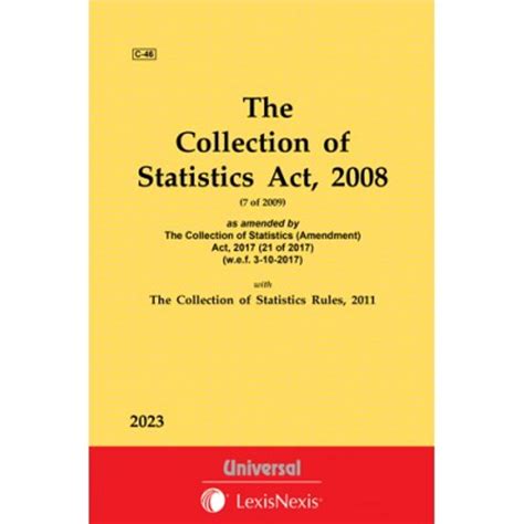 Collection Of Statistics Act 2008 With Rules 2011 Bare Act Universal Lexis Nexis 2023