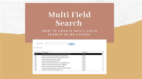 How To Create Multi Field Search In Microsoft Access Part 1 Youtube