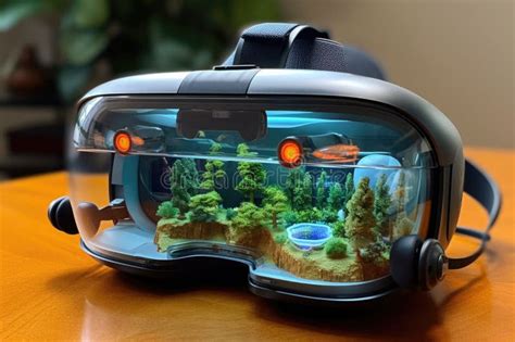 Virtual Reality Headset Displaying Ai Assistant Stock Illustration Illustration Of Assistant