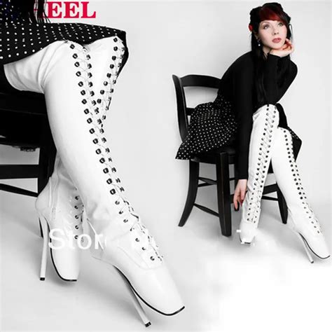 Buy Upheel New Extreme High Heel 18cm Heel Overknee Stiletto Boots Ballet Heels