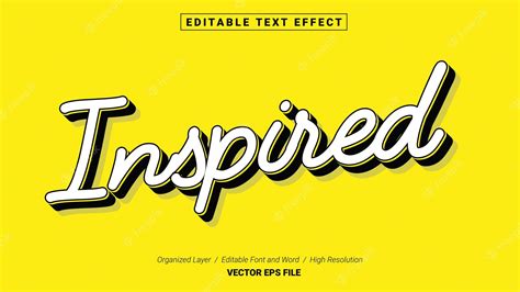 Premium Vector Editable Inspired Font Typography Template Text Effect Style Lettering Vector