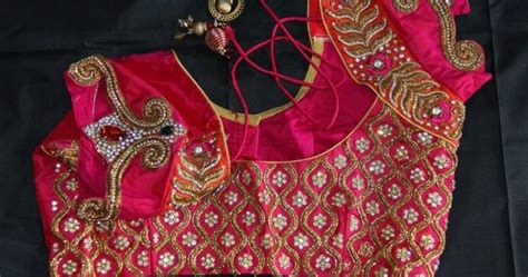 Models Of Blouse Designs Heavy Aari Work Wedding Sari Blouse