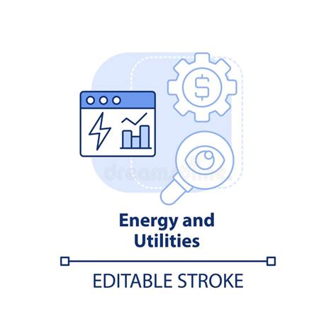 Energy And Utilities Light Blue Concept Icon Stock Vector