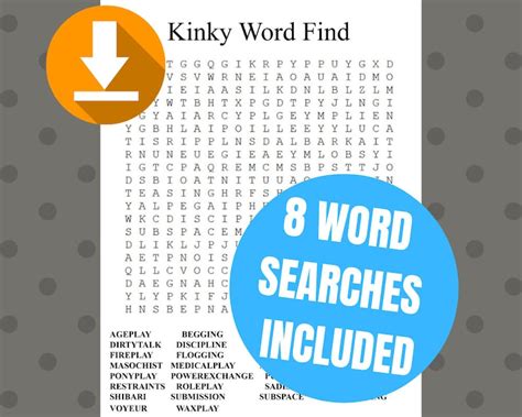 Kinky Word Search Naughty Word Search Bdsm Word Search Ddlg Word Search Adult Word Search Etsy
