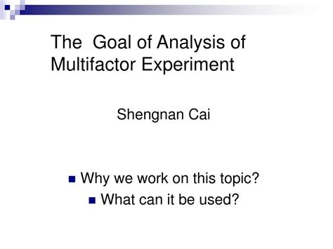 Ppt Chapter 13 Analysis Of Multifactor Experiment Powerpoint