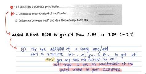 Solved For A Lab Buffer Lab For An Assigned Ph Of 74 Using