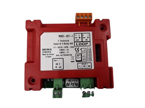 Mad 421 I Διευθυνσιοδοτούμενο Module Παρακολούθησης Και Ελέγχου 1 Εισόδου Με Ενδεικτικό