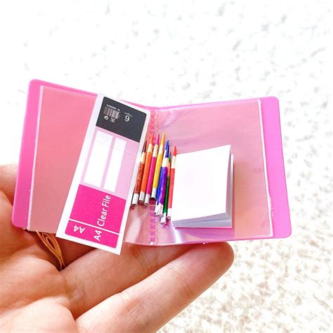 16 Scale Miniature Stationery Set File Folder Pencils Notebook Etsy