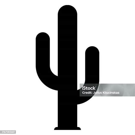 선인장 벡터 아이콘입니다 블랙 실루엣 로고 상징 사막 꽃 Botanica 식물 정원 여름 열대 그림 낙서 선인장에 대한 스톡