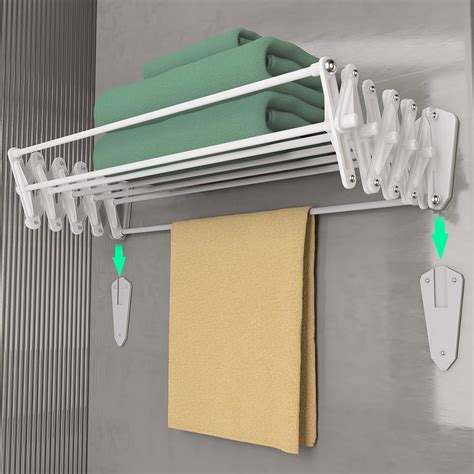 Nutsaakk Wall Mounted Drying Rack Clothing For Laundry Foldable