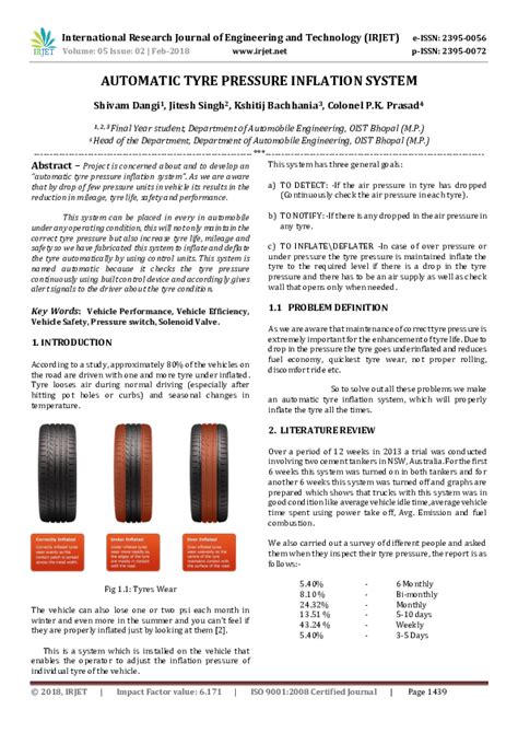 Pdf Automatic Tyre Pressure Inflation System