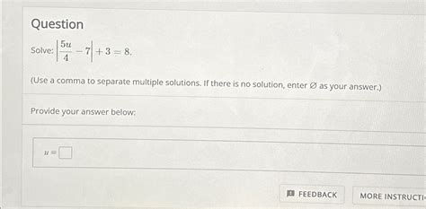 Solved QuestionSolve U Use A Comma To Separate Chegg