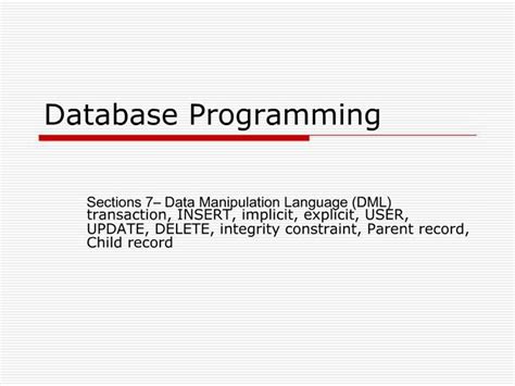 ppt database programming powerpoint presentation free download id 446884